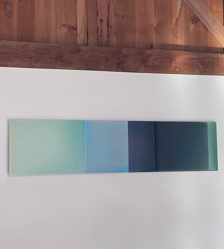 Susan English - Two Stories No. Two, Pale Teal Green, Dark Indigo ...