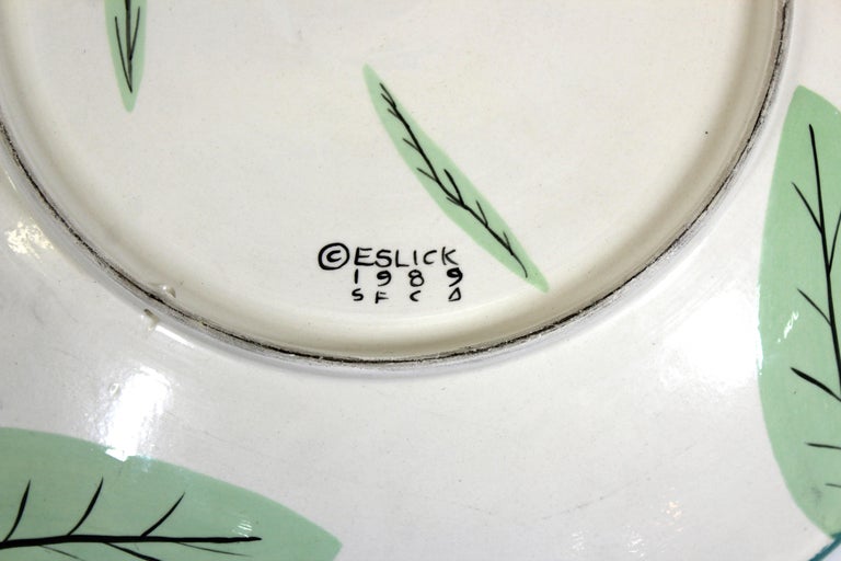 Susan Eslick Postmodern Art Pottery Charger Plate at 1stDibs | susan ...