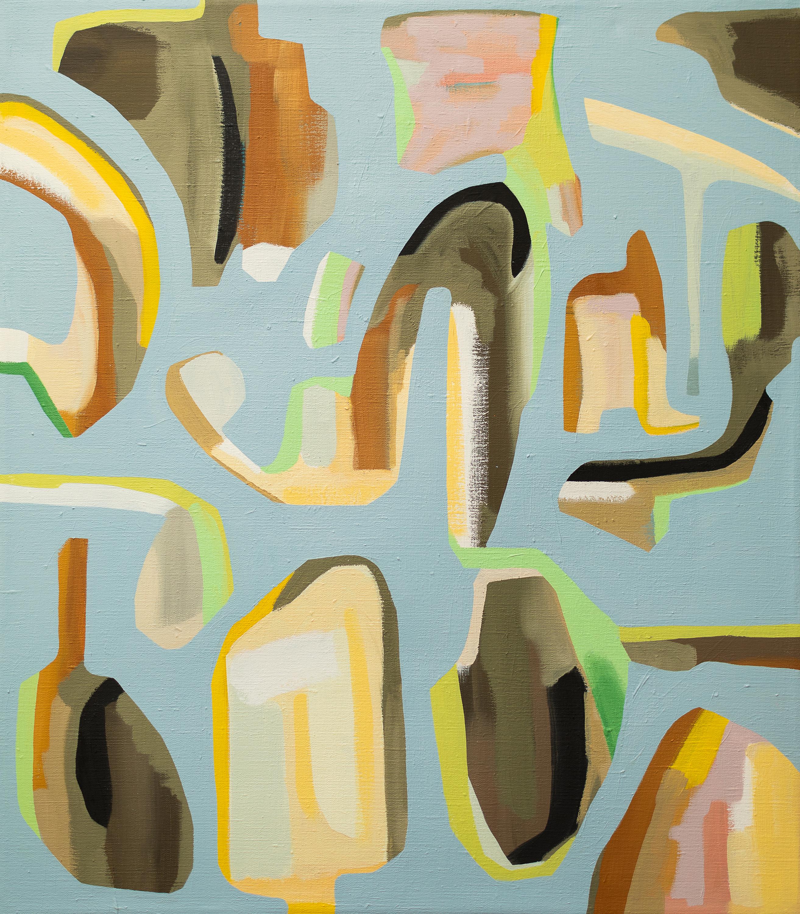 Susan Hable - "Oddinary" - colorful abstract painting - patterns ...