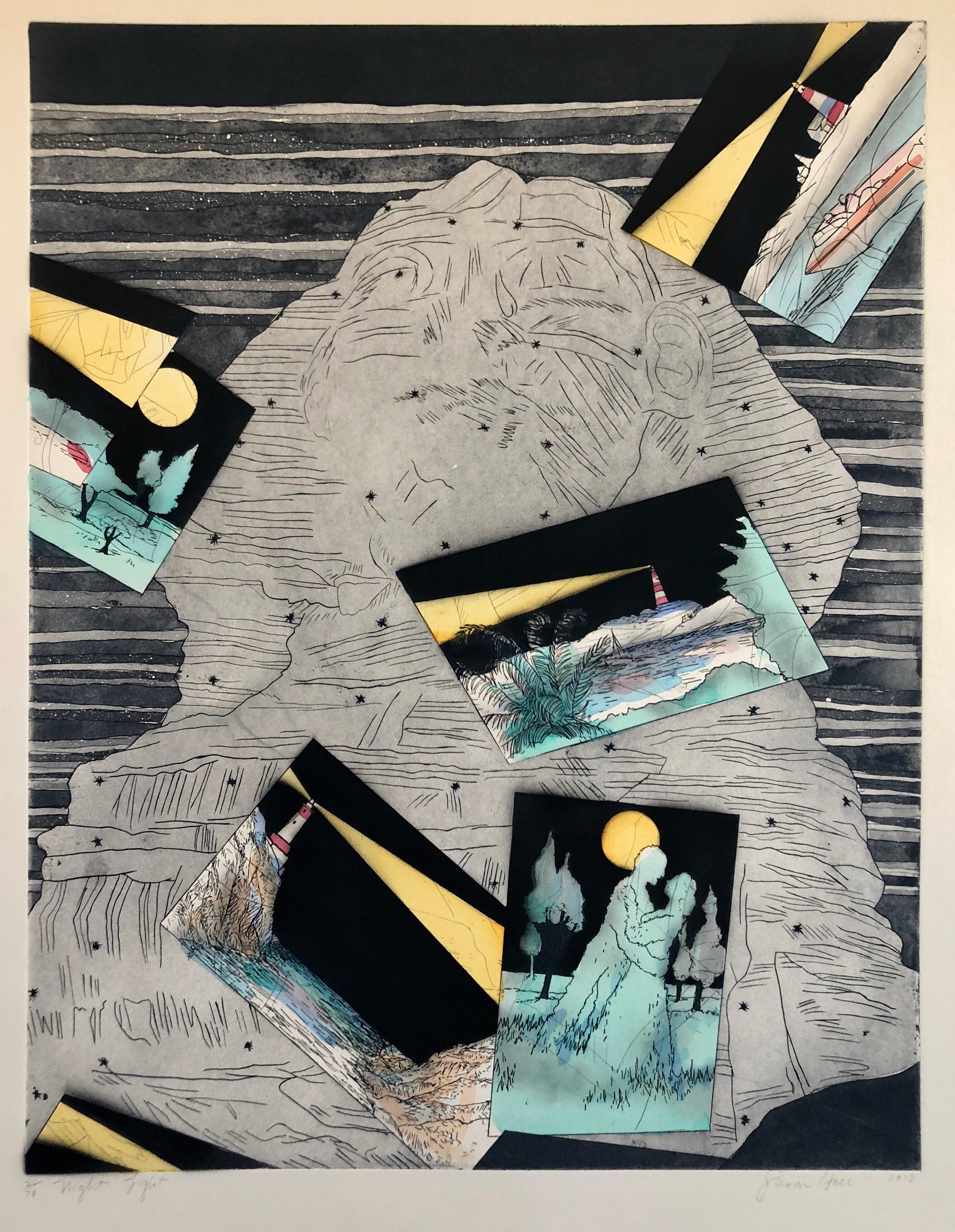 Rita Gombinski - Figural Abstract Mid Century Modern Lithograph ...