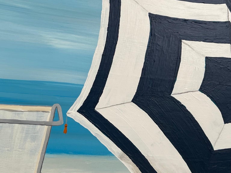 Susan Kinsella - Beach Time by Susan Kinsella, Beach chairs in blue ...