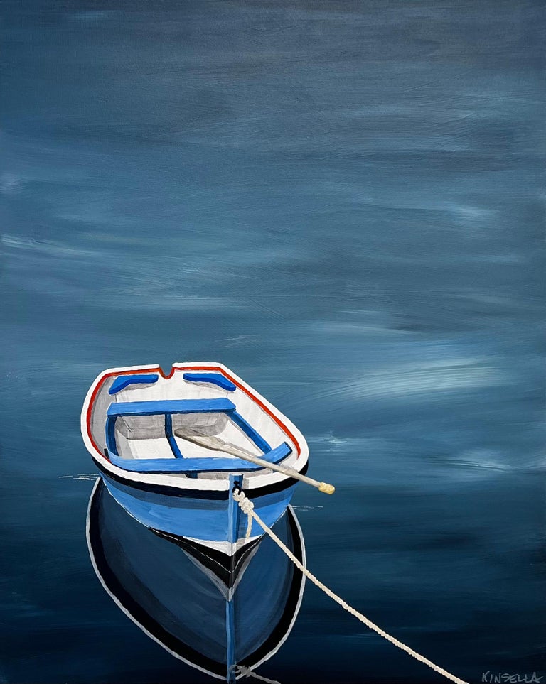 Susan Kinsella - On the Water by Susan Kinsella, Boat Acrylic on Canvas ...