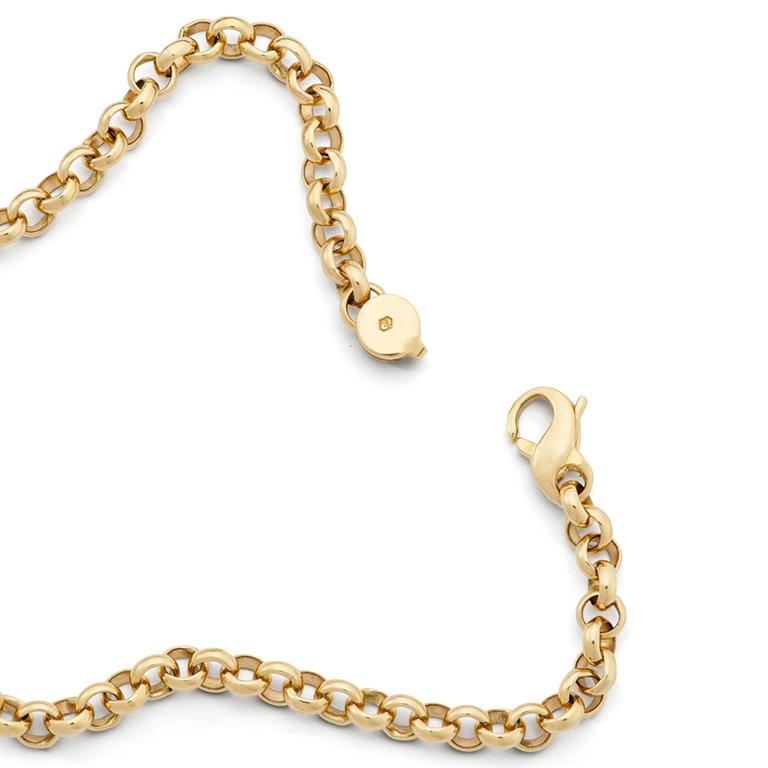 Susan Lister Locke Rolo Chain Bracelet in 14kt Gold For Sale at 1stDibs