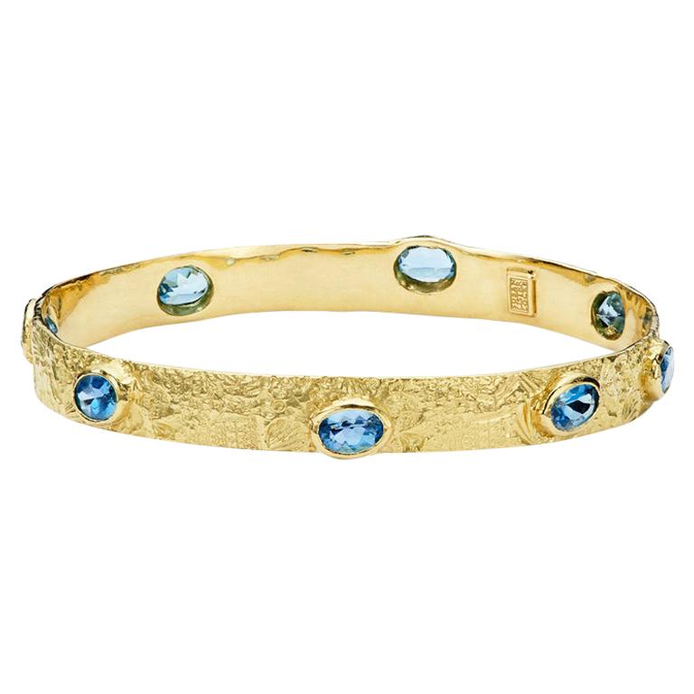 Elizabeth Locke Classic Gold Bangle Bracelet at 1stDibs