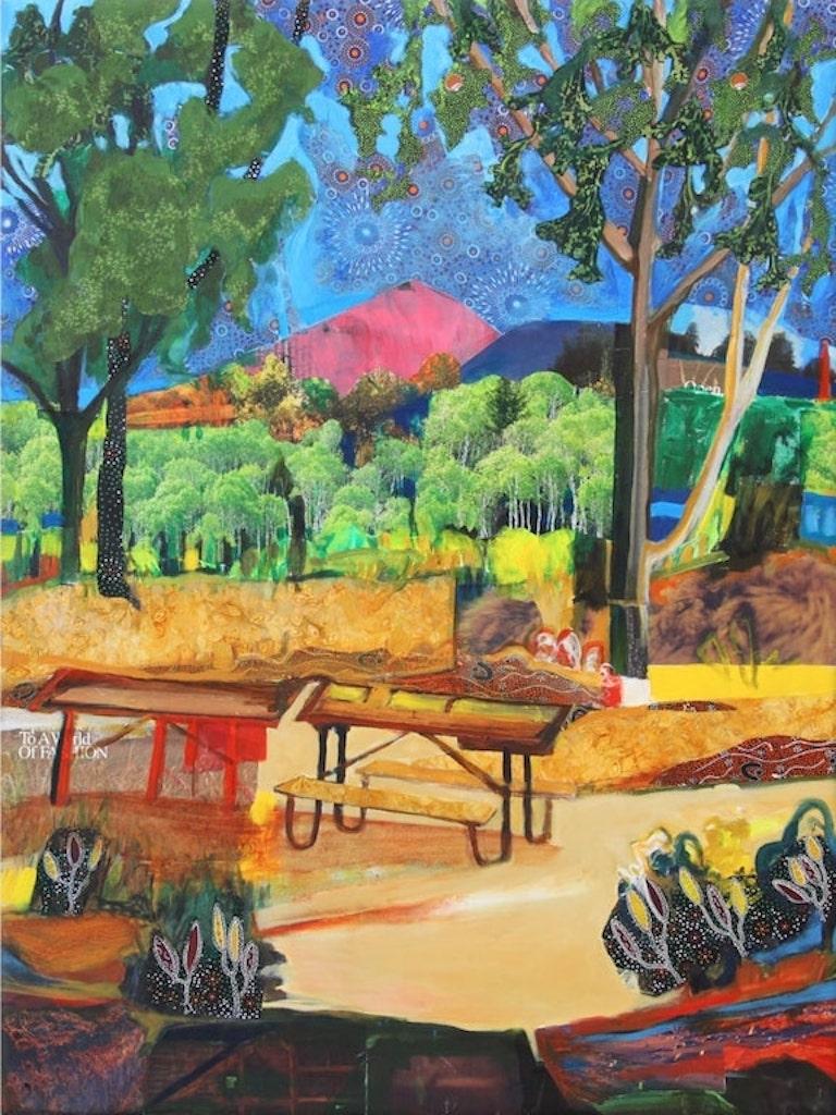 Susan Osborn - Mixed Media Art Collage, "View of Mt. Miguel" For Sale ...