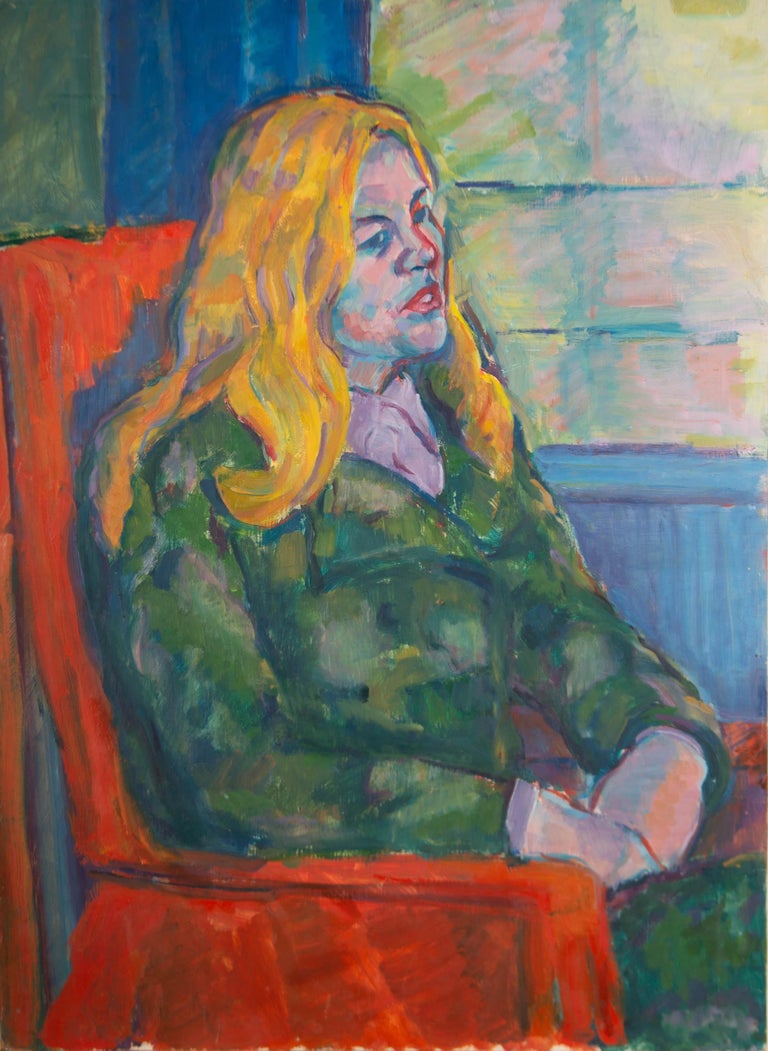 Susan Paine - Susan Paine - Signed Mid 20th Century Oil, On the Red ...