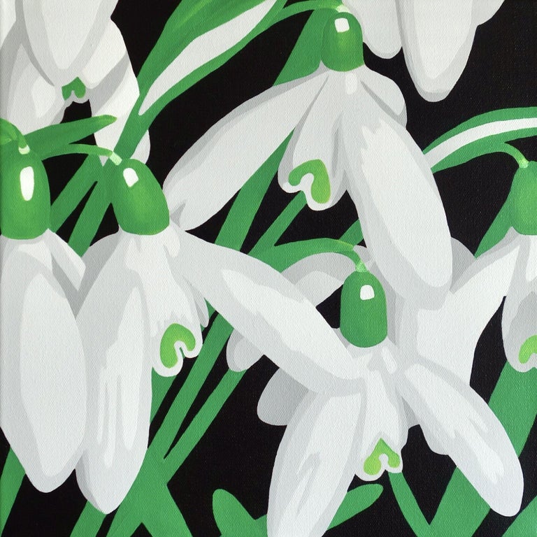 Susan Porter - Prati di bucaneve, Mixed Media on Canvas For Sale at 1stDibs