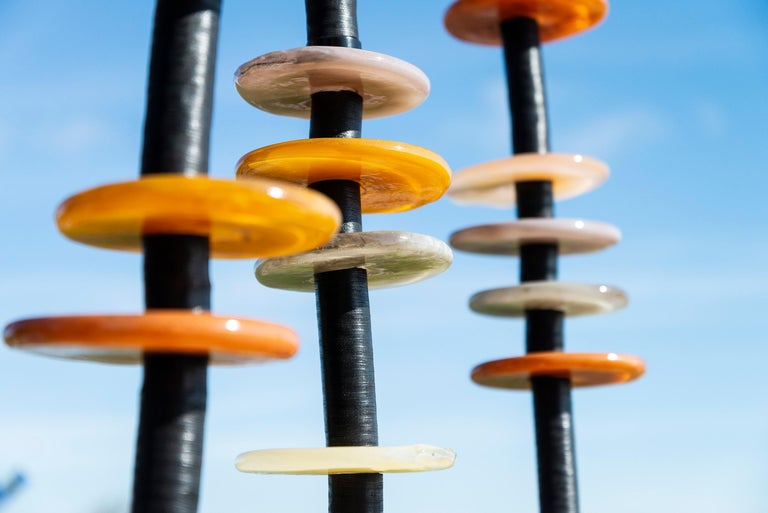 Susan Rankin - Champagne Afternoon - tall, colourful, hand-blown glass ...