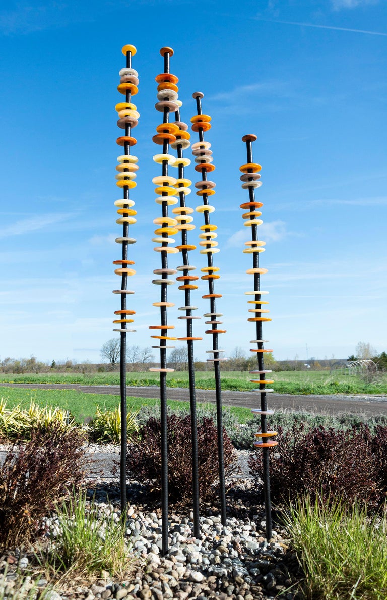 Susan Rankin - Champagne Afternoon - tall, colourful, hand-blown glass ...