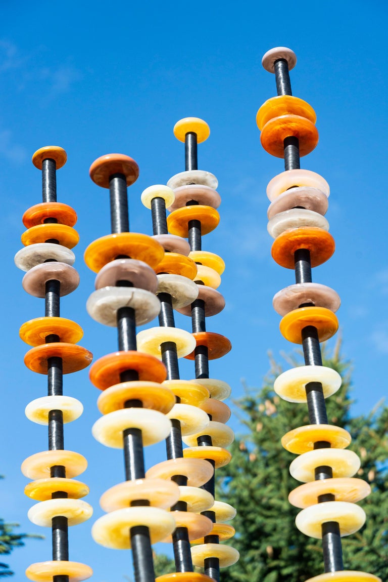 Susan Rankin - Champagne Afternoon - tall, colourful, hand-blown glass ...