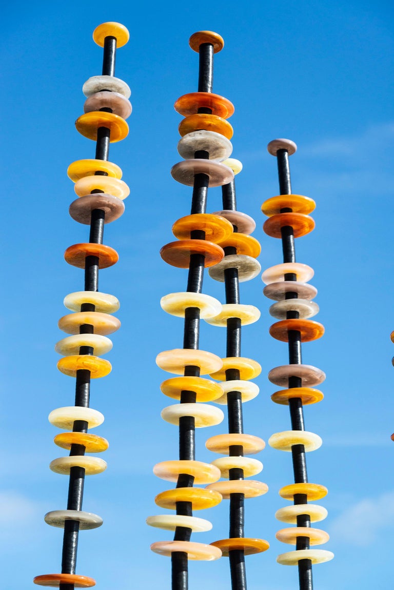 Susan Rankin - Champagne Afternoon - tall, colourful, hand-blown glass ...