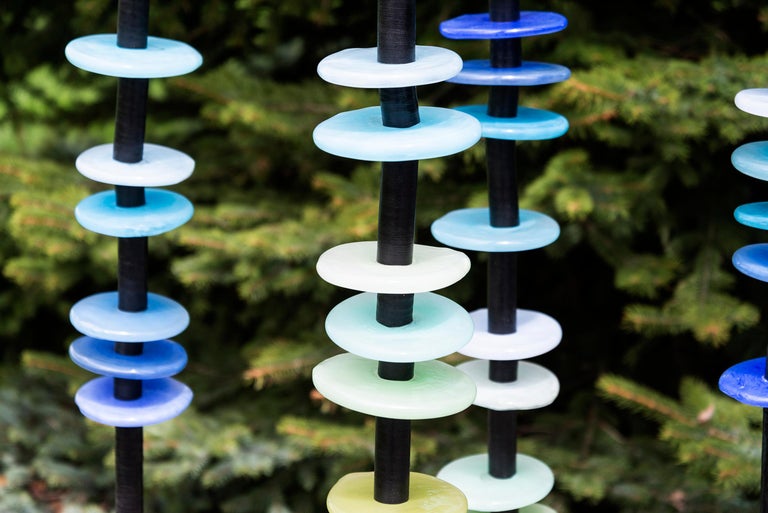 Susan Rankin - Reflections on Water - tall, colourful, hand-blown glass ...