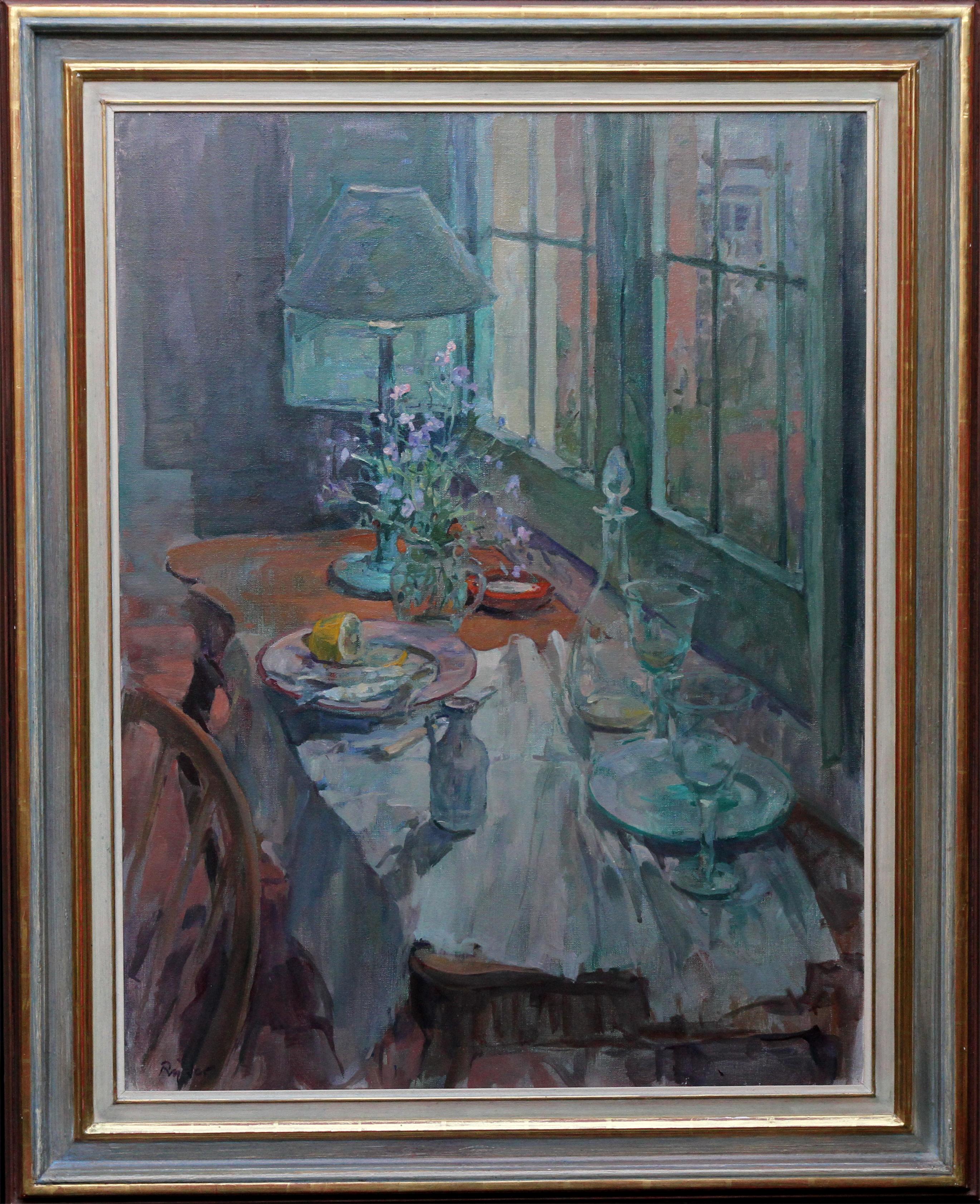 Arthur Pass - British Still life Lilies and Blue Vase, Signed oil For ...