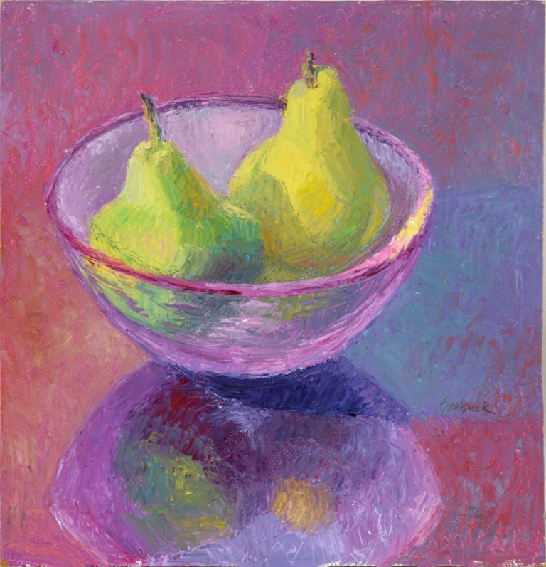 Susan Sarback - Green Pears in a Purple Bowl -Still Life in Oil on ...