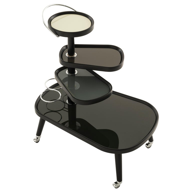 Sushi Kart Four Shades of Grey, Contemporary Trolley Design Icon for ...