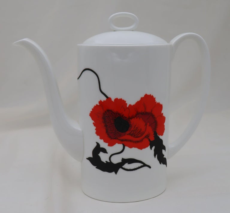 Susie Cooper Coffee Set Cornpoppy Pattern For Sale at 1stDibs