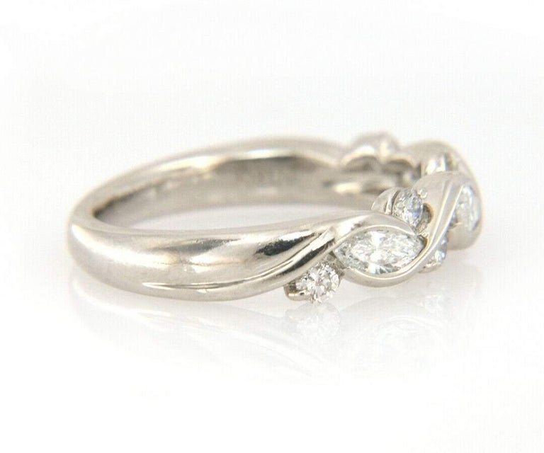 SUWA Marquise and Round Diamond Anniversary Band Ring in Platinum For Sale at 1stDibs