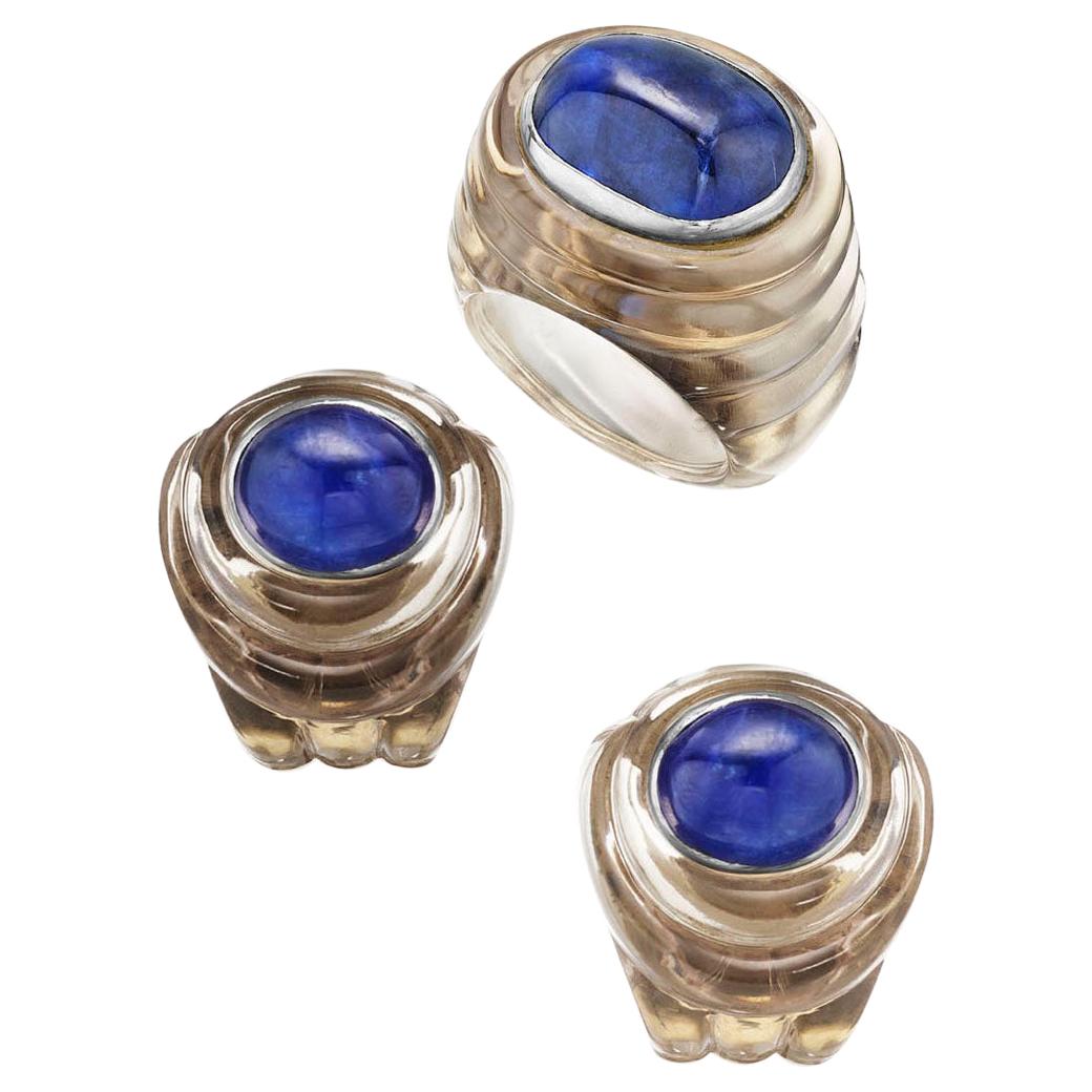 Suzanne Belperron, A Rock Crystal and Diamond Ring For Sale at 1stDibs