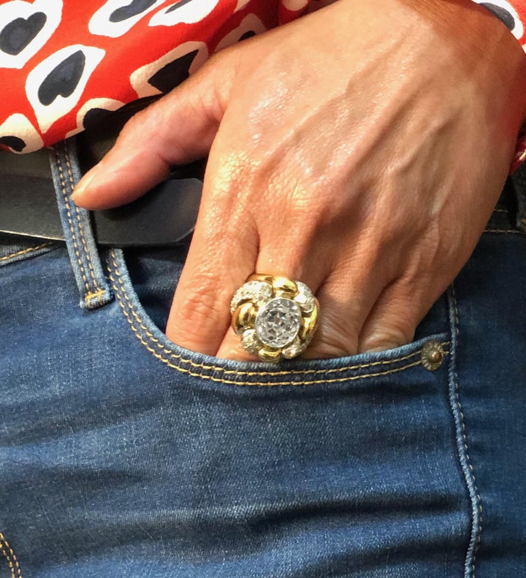 Suzanne Belperron Paris Diamond “Tourbillon” Ring Circa 1942 at 1stDibs