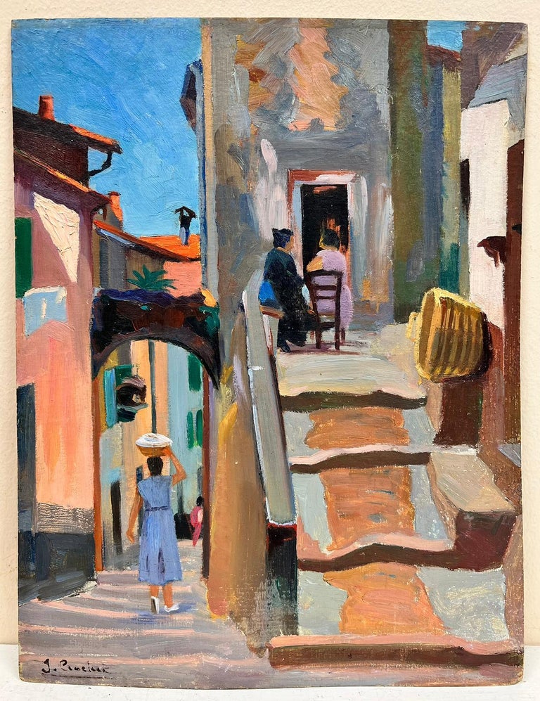 Suzanne Crochet - Provencal Sunny Old Town and Figures 1930's French ...