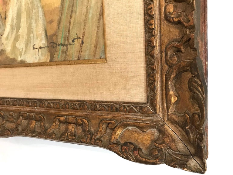 Suzanne Demarest - "Beach Scene With Figures and Parasol" 20th Century ...