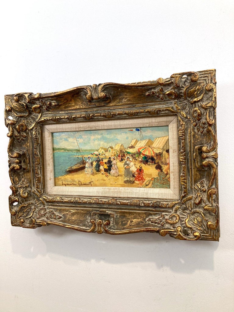 Suzanne Demarest - "Beach Scene With Figures" 20th Century American ...