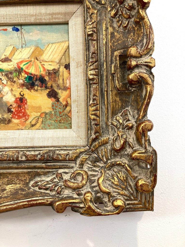 Suzanne Demarest - "Beach Scene With Figures" 20th Century American ...