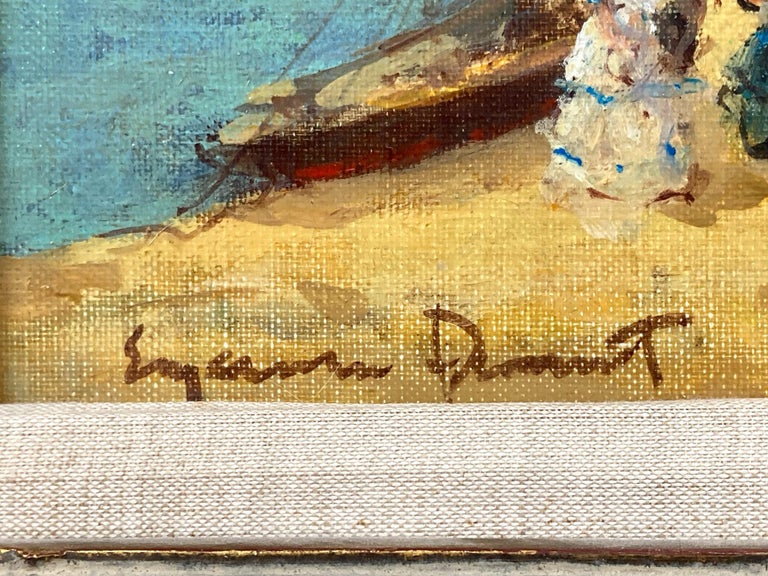 Suzanne Demarest - "Beach Scene With Figures" 20th Century American ...