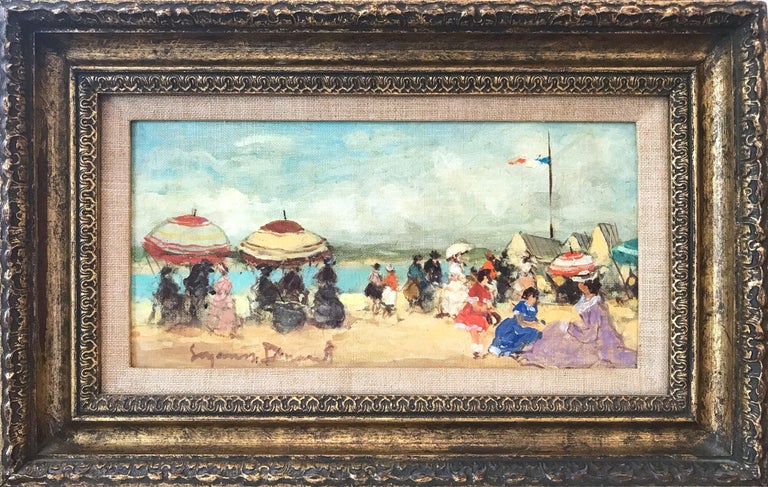 Suzanne Demarest - "Beach Scene With Figures" 20th Century American ...