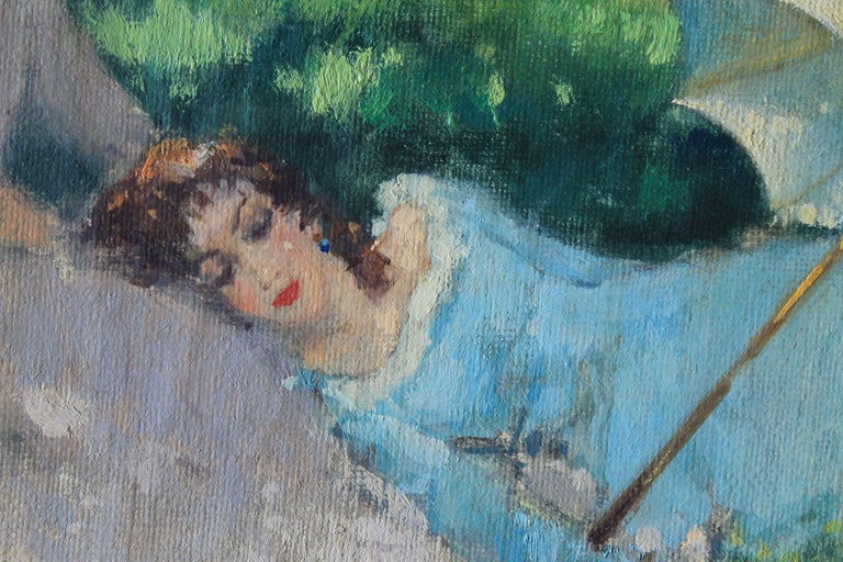 Suzanne Demarest - Vintage landscape of three women in a landscape by ...