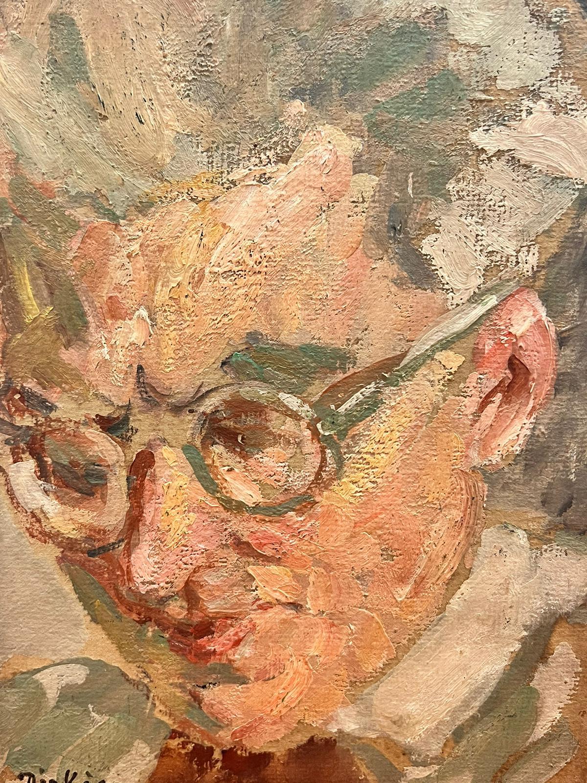 Suzanne Dinkes - Mid Century French Impressionist Signed Oil Portrait ...