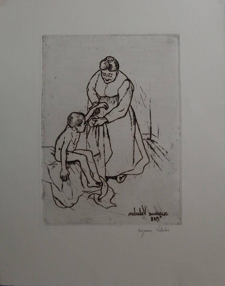 Suzanne Valadon - Grandmother and Child - Original handsigned eching ...