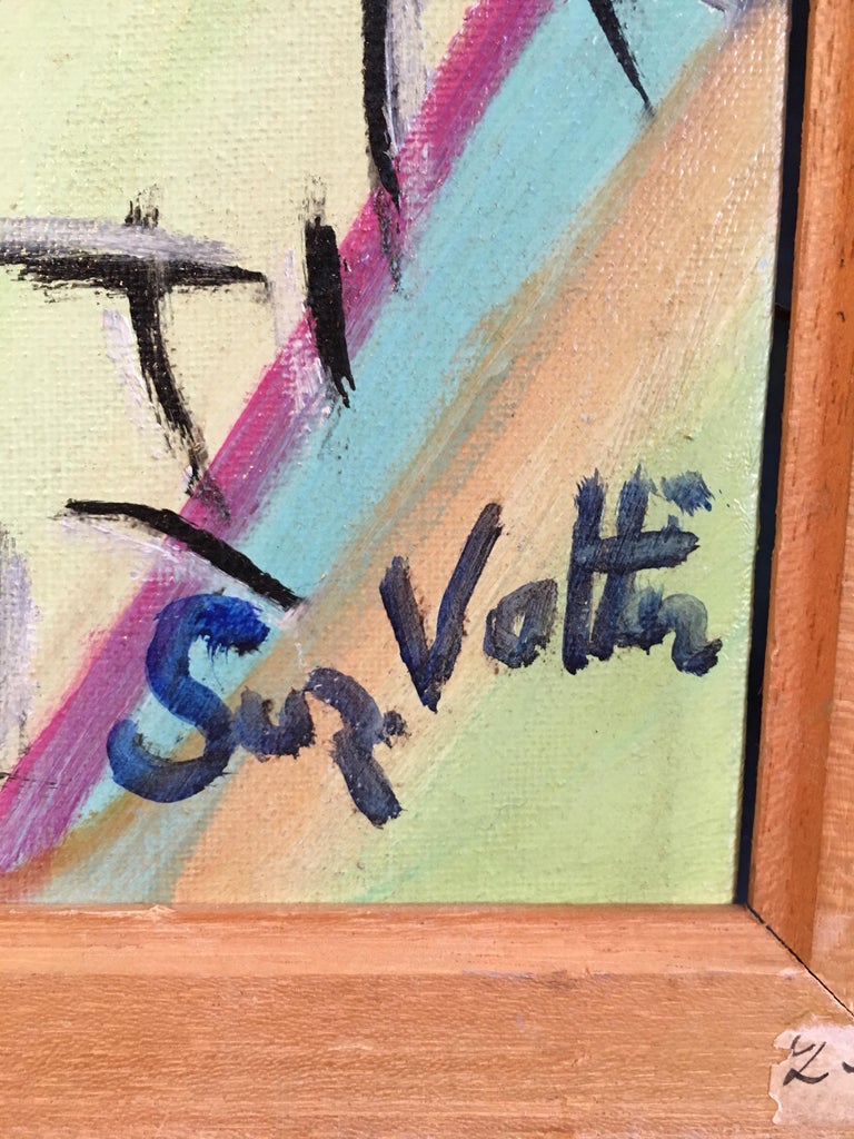 Suzanne Vattier - 'Haut' Impressionist 1970s Abstract Oil Painting ...