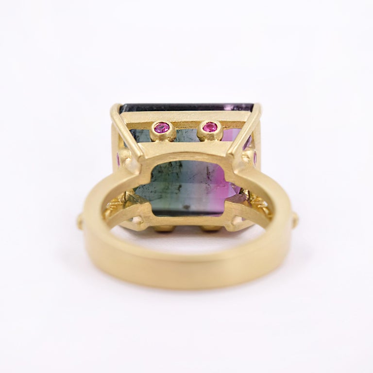 Suzy Landa Watermelon Tourmaline Pink Sapphire Diamond Cocktail Ring ...