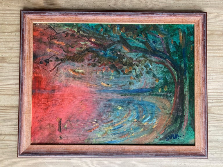 Sven Berlin - Sven Berlin, Pychedelic coastal landscape For Sale at 1stDibs