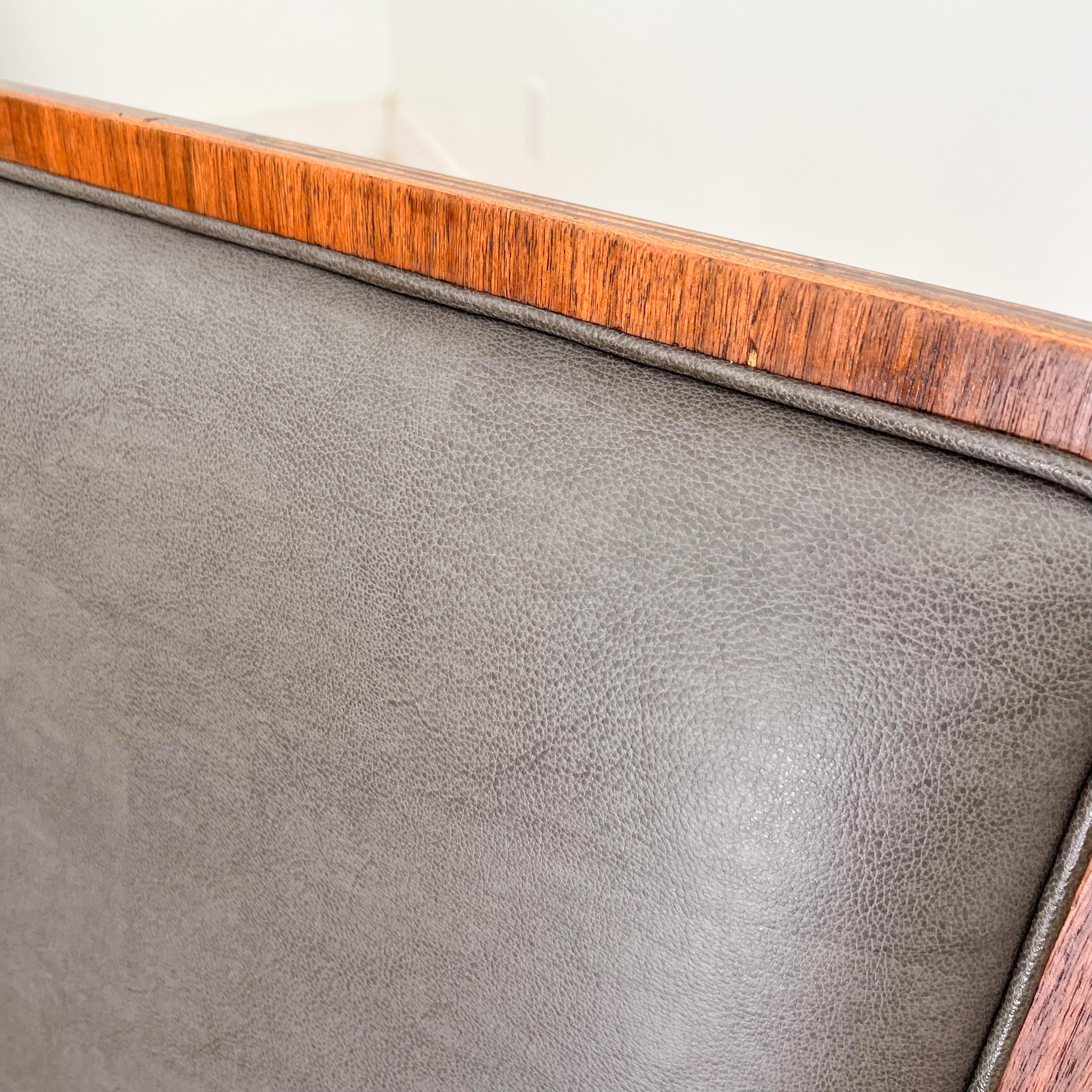 Sven Ivar Dysthe 3 Seater Bentwood Walnut Bench New Elephant Grey ...