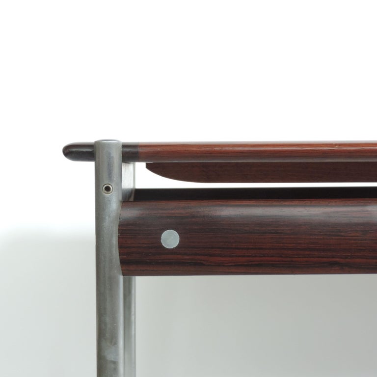 Sven Ivar Dysthe Rosewood and metal Coffee table for Dokka Møbler ...