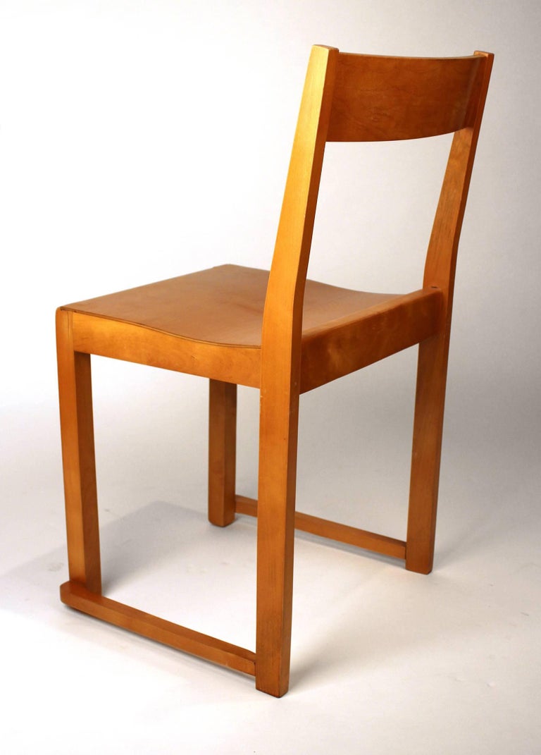 Sven Markelius Helsingborg Theater Birch Dining Chairs at 1stDibs