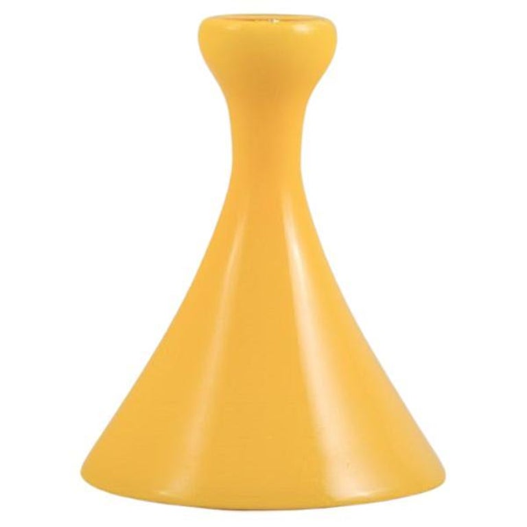 Sven Palmqvist for Orrefors, Colora Vase in Yellow Art Glass, Approx ...