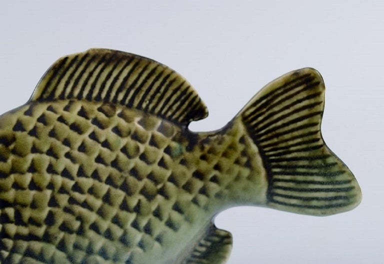 Sven Wejsfelt for Gustavsberg, Unique Stim Fish in Glazed Ceramics For ...