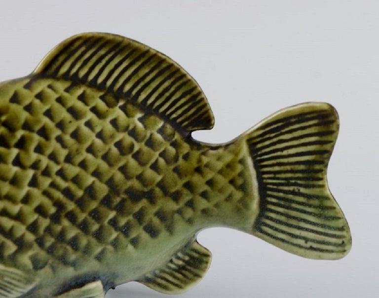 Sven Wejsfelt '1930-2009' for Gustavsberg, Unique Stim Fish in Glazed ...