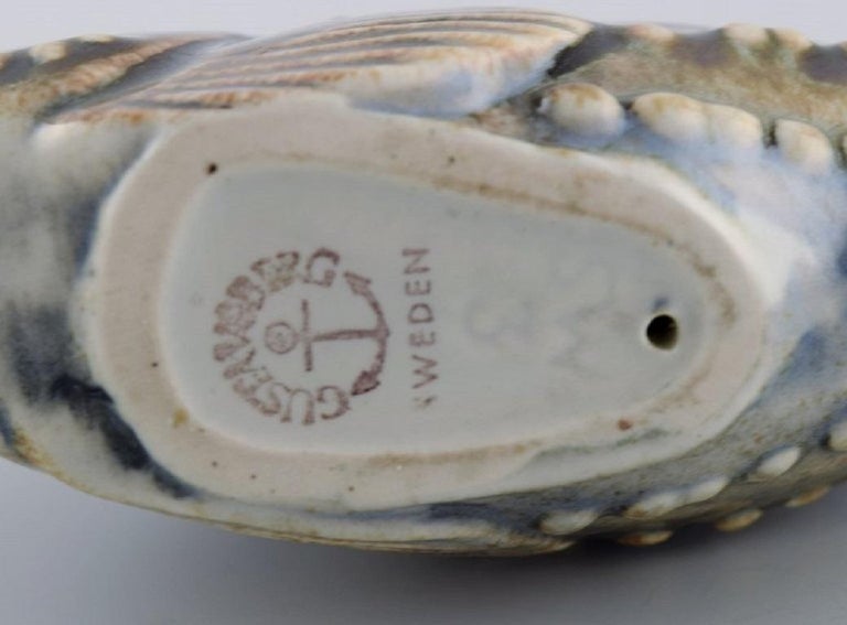 Sven Wejsfelt (1930-2009) for Gustavsberg. Unique Stim fish in glazed ...