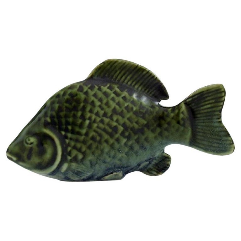 Sven Wejsfelt for Gustavsberg, Unique Stim Fish in Glazed Ceramics For ...