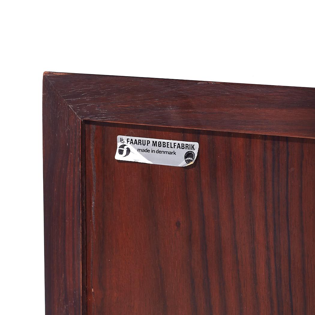 Svend Aage Larsen Faarup Møbelfabrik MCM Danish Rosewood Tambour Door ...