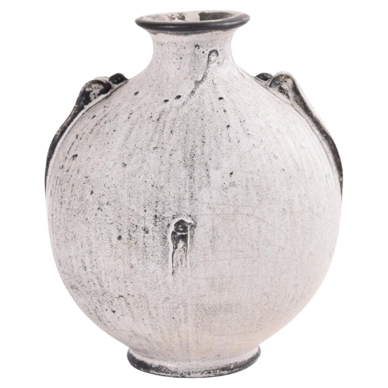 Svend Hammershøi for Kähler HAK Vase with Black White Double Glaze ...