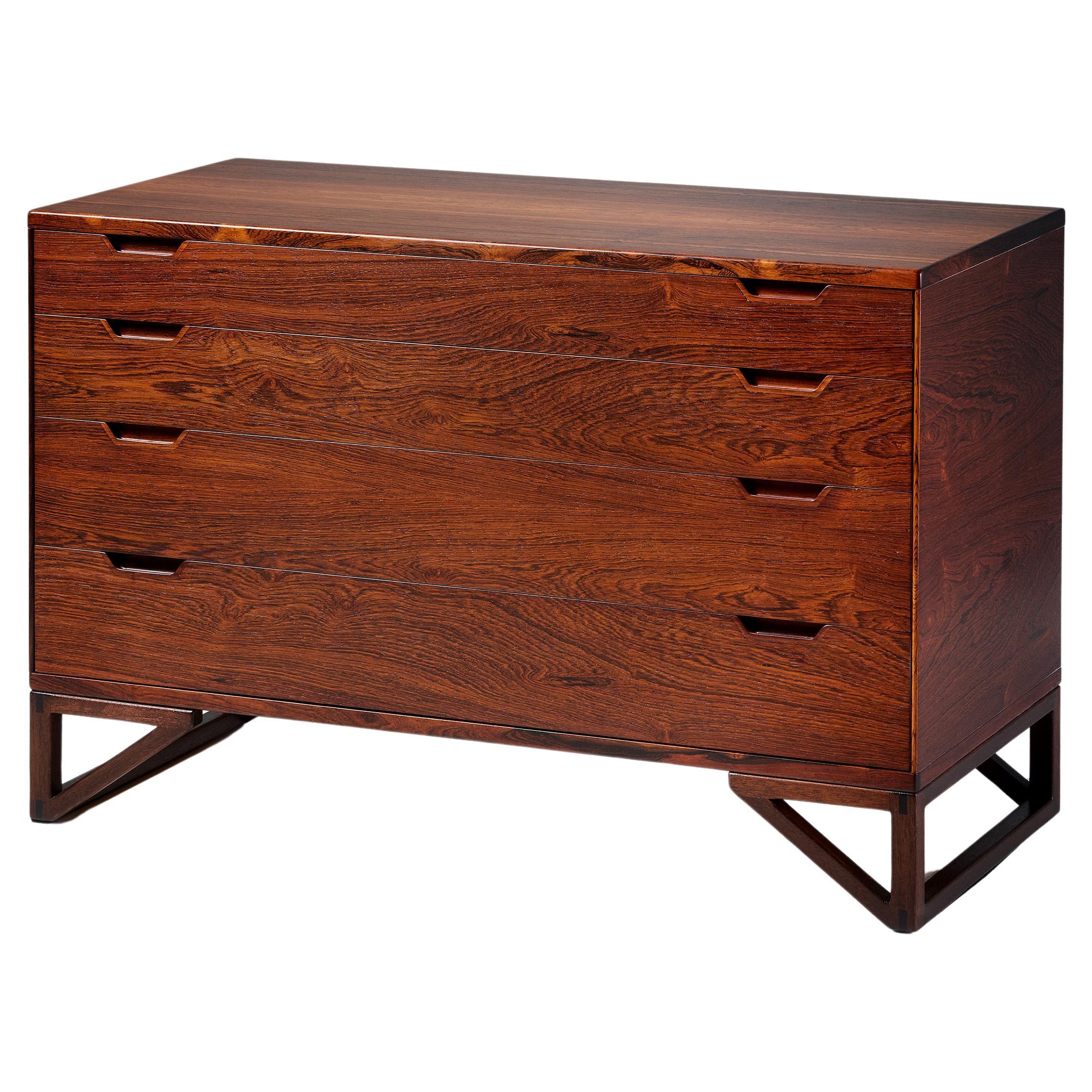 Danish Midcentury Rosewood and Brass Sideboard by Svend Langkilde ...