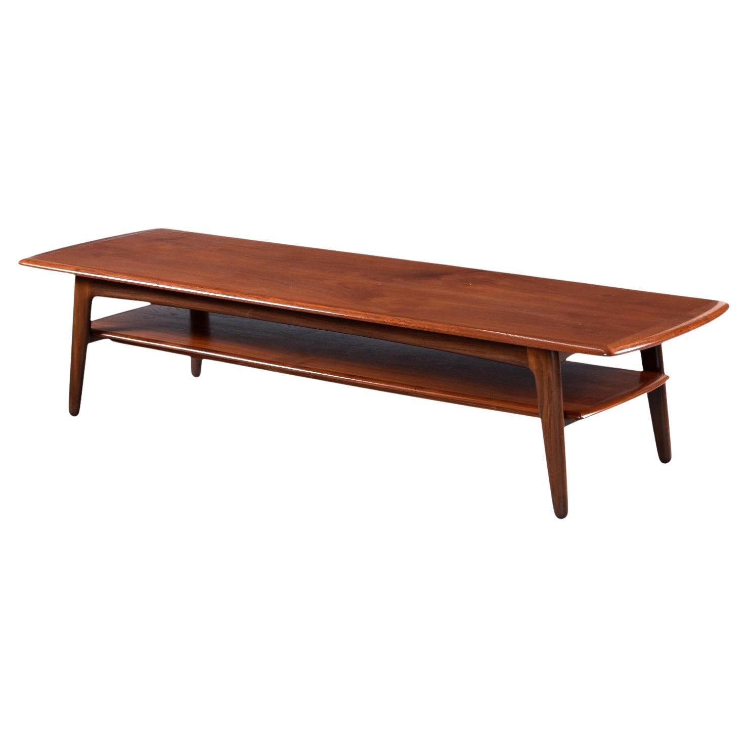Svend Madsen Danish Teak Coffee Table with Lower Shelf For Sale at 1stDibs