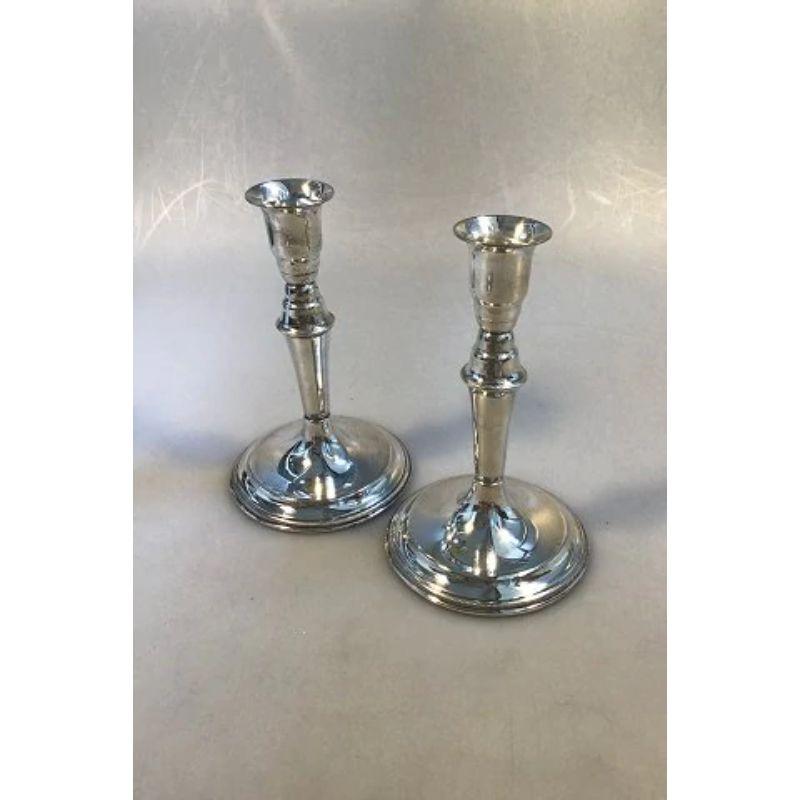 Svend Toxværd Danish Silver Candlesticks, Set of 2 For Sale at 1stDibs