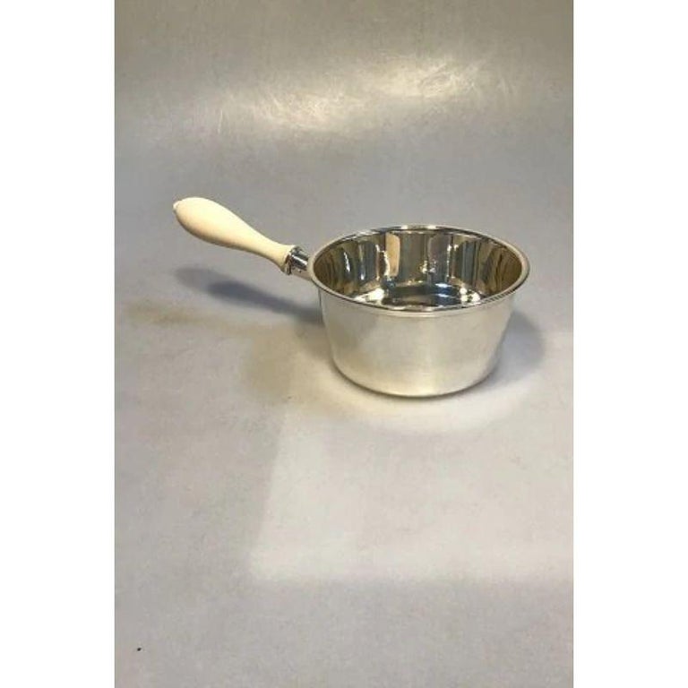 Svend Toxværd Sterling Silver Saucepan with Bone Handle For Sale at 1stDibs