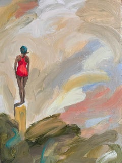 Lajos Rezes Molnar - Girl Holding a Basket of Fruit For Sale at 1stDibs